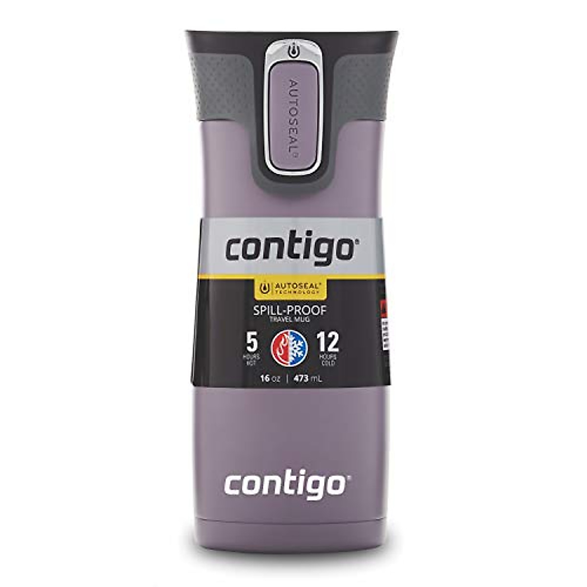 Contigo West Loop Stainless Steel Vacuum-Insulated Travel Mug with Spill-Proof Lid, Keeps Drinks Hot up to 5 Hours and Cold up to 12 Hours, 16oz Dark Plum