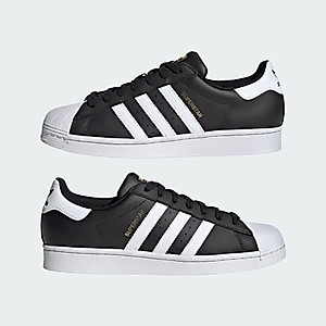 adidas Originals Men's Superstar Sneaker, Black/Core White/Black, 15