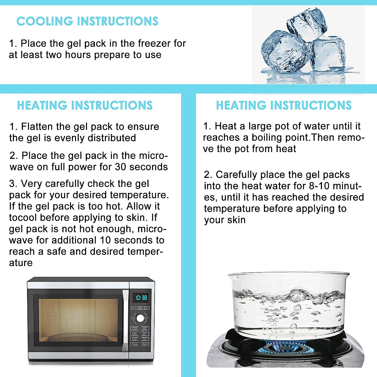 NEENCA Reusable Ice Pack(3 Packs of 4*9 Inches), Soft Touch Gel Packs for Hot & Cold Therapy. Flexible Gel Ice Packs for Swelling,Bruises,Surgery, Sprains,Muscle Pain,Injuries Recovery,Instant Relief