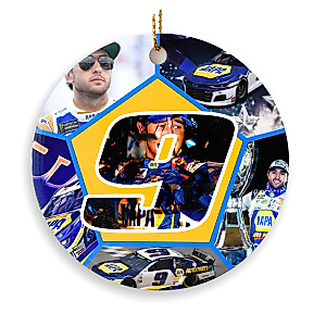 Christmas Tree Ornaments Circle Chase Acrylic Elliott Family New Year 9 Decor X-mas for Friends Birthday