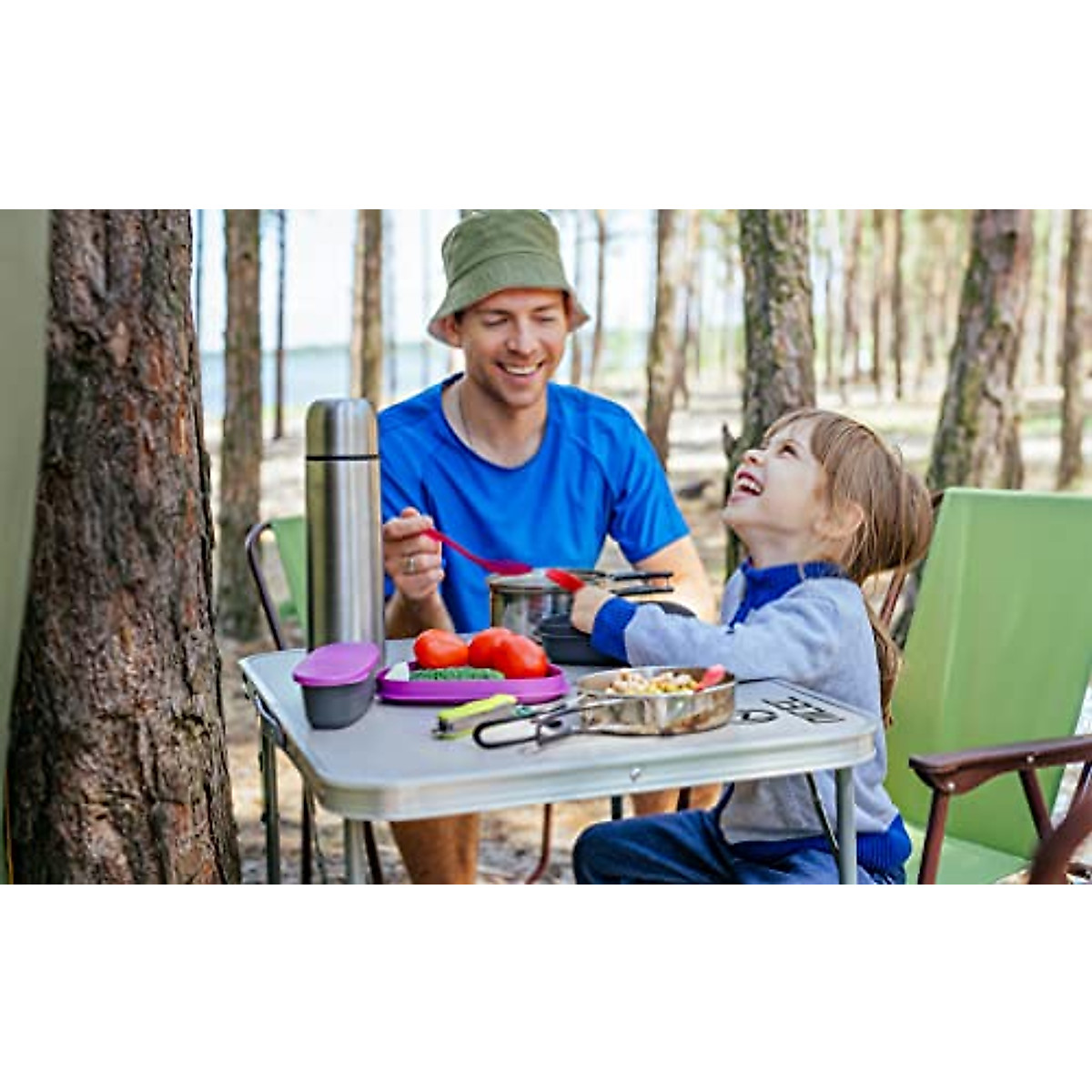 Nice C Card Table, Folding Picnic Table, Small Table, Adjustable Height Folding Table, Camping, Outdoor, Portable Lightweight Aluminum, with Carry Handle for Beach, Indoor, Office (Small)