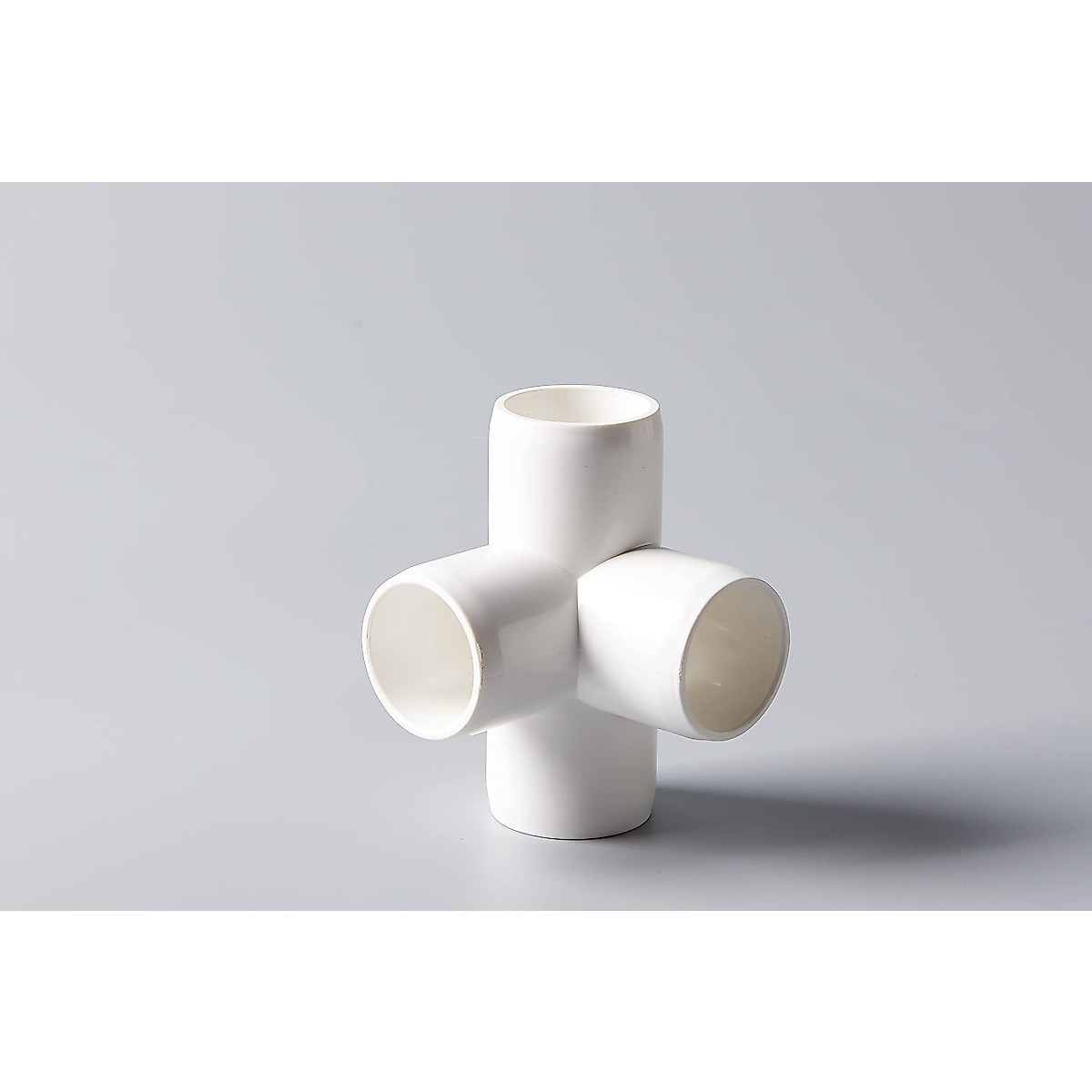 Rainbow Dream 4-Way 3/4 Inch PVC Elbow Corner Tee Fittings, 4 Way PVC Pipe Fitting Connectors - Build Heavy Duty Furniture Grade for 3/4 inch PVC Pipe - 8 Pack, White