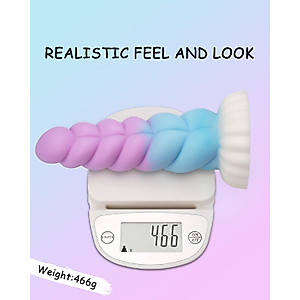 Realistic Monster Silicone Dildo - 8.6" Big Shaped Liquid Dildo with Strong Suction Cup, Huge Thick Dildo for Women, Anal Plug Dildo Prostate Massager Adult Sex Toy for Women Men and Couples