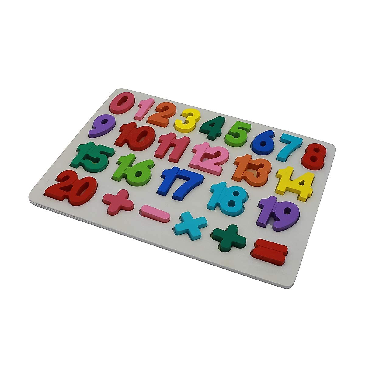 KanCai Kids Wooden 1-20 Number Chunky Puzzle Board Toys - Preschool Early Learning Toys 220x300x10mm (Numbers Puzzle)