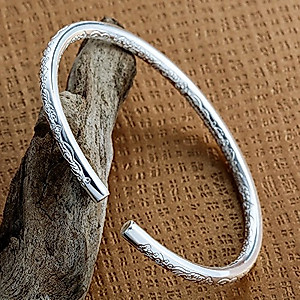 Women's 999 Solid Sterling Silver Bracelets, Sterling Silver