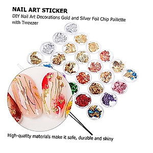 FOMIYES 3pcs Nail Foil Crafts Foil Flakes Makeup Glitters Nails Stud Foil Resin Pigment Flash Suit Kit De Manicura Nail Art Supplies Nail Art Tinfoil Manicure Ornament Gold Leaf Tin Foil