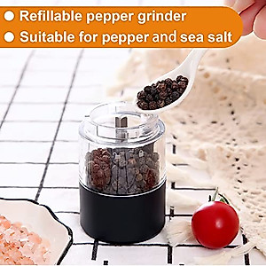 Electric Pepper Grinder Mill, USB Rechargeable Salt and Pepper Grinder with Ceramic Grind and LED Light, Adjustable Coarseness and Refillable Glass, No Battery Needed - Black
