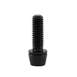 BORDSTRACT Bike Stem Bolts, Titanium Alloy Tapered Head Bolts Screw with Washer, for Mountain Bicycle, Road Bicycle Stem Parts, 2 Sizes and 3 Colors, Bulk(M6X16-Black)