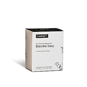 Cabinet Shower Steamer Tablets, 6-Pack, Soothing Aromatherapy Eucalyptus Vapor for Calm, Relaxing Showering, Nasal Congestion Bath Bomb for Women and Men