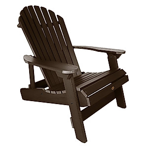 Highwood AD-KING1-ACE Hamilton Folding and Reclining King Size Adirondack Chair, Weathered Acorn
