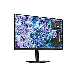 SAMSUNG S61B Series 27-Inch QHD (2560x1440) Computer Monitor, 75Hz, HDMI, IPS Panel, DisplayPort, FreeSync, Height Adjustable Stand (LS27B610EQNXZA), Black