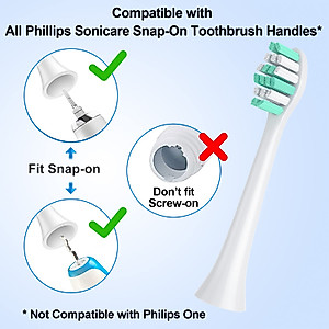 MRYUESG Replacement Heads Compatible with Philips Sonicare 10 Pack, 5 White + 5 Black, MRYUESG Electric Tooth-Brush Head for Phillips