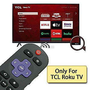 RC280 Replacement Remote Control fit for TCL Roku TV with Netflix Disney Hulu Sling 32S325 32FS3700 32S3750 40FS3750 40FS4610R 43S421 43UP120 48FS3750 48FS3750 49S515 50S425 55R615 55US5800 65S525