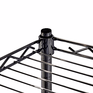 Juggernaut Storage 18"W x 10"D x 18"H 3-Tier Steel Wire Shelving Unit, 264 lb Capacity, Black (WS181018-3BLKAMZ)