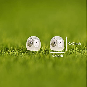 100Pcs Glow in The Dark Little Briquettes Elves Garden Miniatures Accessories Luminous Forest Elves Resin Fairy Garden Micro Landscape Doll Accessories for Gnomes Garden Outdoor Patio Lawn Yard Decor