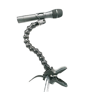 Table Mic Clamp Grip with 5/8"-27 Thread Gooseneck Extension Mount Holder for Microphones - Work for any Music Stand, Microphone Stand and Tripods