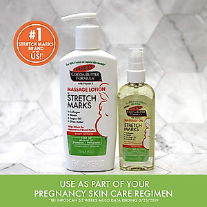 Palmer's Cocoa Butter Formula Massage Oil for Stretch Marks and Pregnancy Skincare, 3.4 Ounces