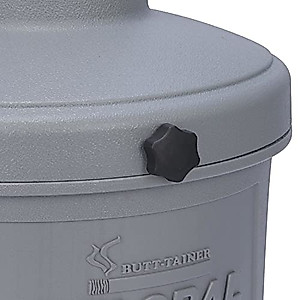 Global Industrial Gray Outdoor Ashtray, 5 Gallon