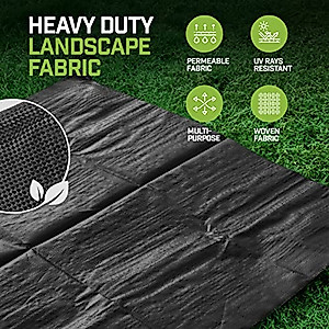 3FT X 50 FT Weed Barrier Landscape Fabric Heavy Duty - Woven Weed Fabric for Gardening - Weed Barrier Fabric for Ground Cover - Weed Mat Garden Tarp to Prevent Weeds