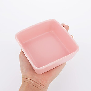 2 Pcs Pet Ceramic Food Bowl and Water Dish Feeder for Guinea Pig Hedgehog Squirrel Small Animals