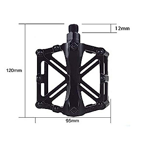 Free-fly Bicycle Pedal - Aluminum Bearing Bike Pedals with 16 Anti-Skid Pins - Lightweight Platform Pedals - Universal 9/16" Bike Pedal for Mountain BMX MTB Road Bike (White)