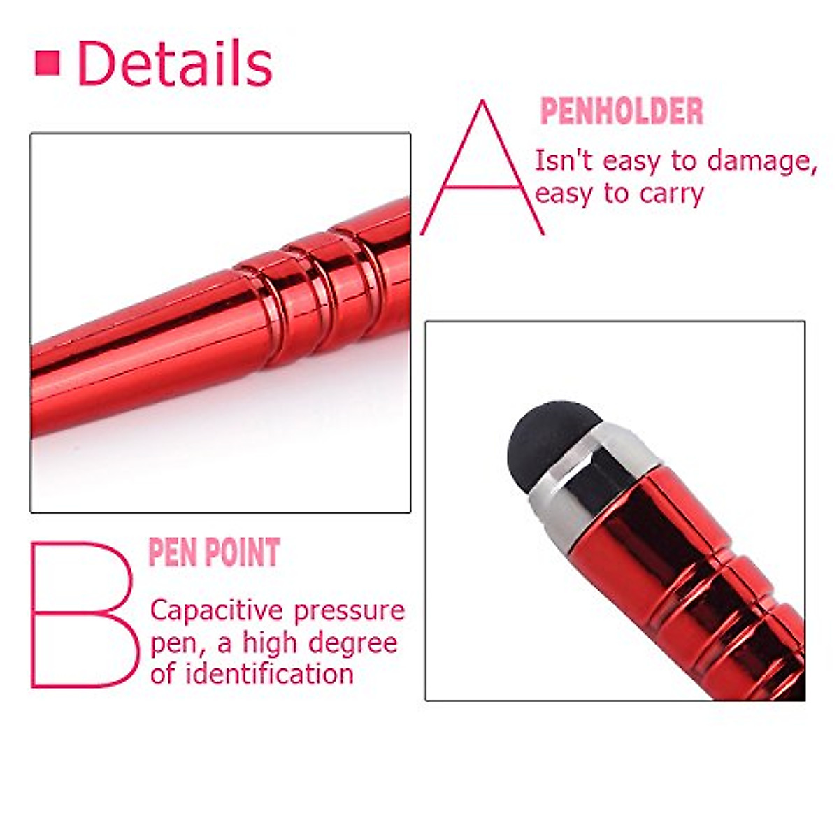 IC ICLOVER 10PCS Sharp Short Touch Screen Pen, Mini Stylus Pen with 3.5mm Jack Connector for iPhone 14/13/12/11/PRO/Max/PRO/Max/SE2/X/XS MAX, iPad Pro/Air/Mini, iPod, Kindle, Samsung S21/S20+/Note 20