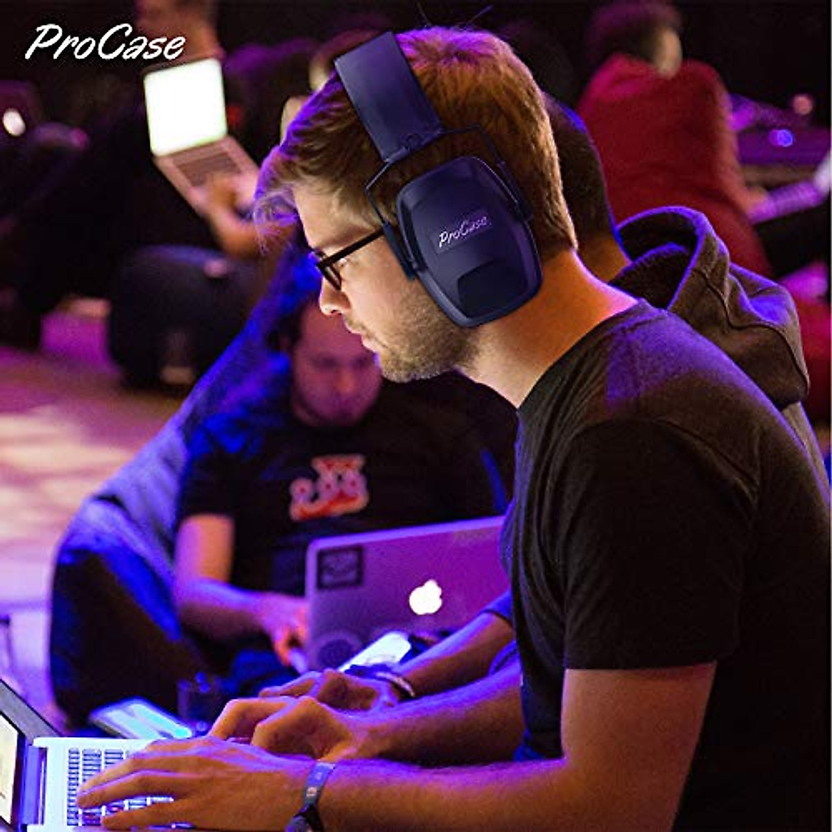 ProCase Professional Noise Reduction Safety Ear Muffs, NRR 28dB Shooters Hearing Protection, Adjustable Noise Cancelling Headphones Ear Protection for Shooting Hunting -Black