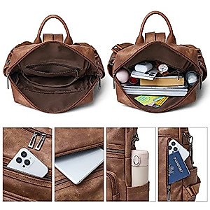 ZK-Queen Backpack Purse for Women Fashion Leather Designer Backpack Purses With Wristlets Travel College Shoulder Bags With Tassel