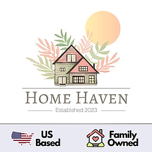 Home Haven Qtip Holder - White/Navy with Gold Stripe - Q Tip Holder for Bathroom, Bathroom Vanity Decor, Floss Pick Holder, Cotton Swab Holder, Bathroom Sink Decor, Flosser Holder, Cute Bathroom Decor