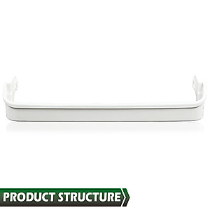 GRAND ORANGE Door Top Bin Shelf Compatible with Frigidaire or Kenmore Refrigerator Fit 240338001 White