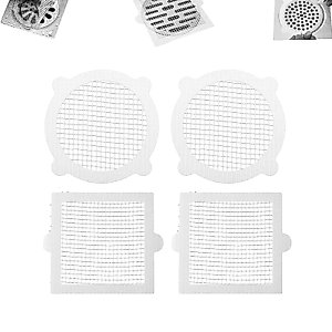 20 PCS Disposable Hair Drain Stickers, 2024 New Disposable Shower Drain Covers Hair Catcher, Drain Mesh Sticker Drain Screen, Floor Drain Sticker for Bathroom Laundry Bathtub Kitchen Sink
