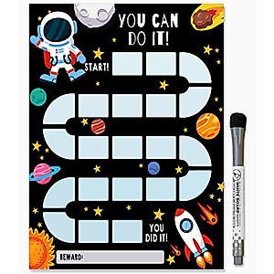 Astronaut Magnetic Dry Erase Chore Chart for Kids, Astronaut Task Reward Chore Behavior Chart -Magnetic Chore Chart for Kids Multiple Kids- Good Behavior Chart for Kids at Home 8 x 10 inch