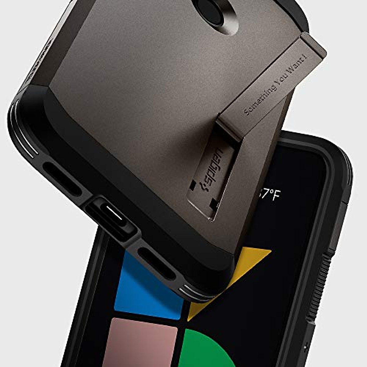 Spigen Tough Armor [Extreme Protection Tech] Designed for Pixel 5 Case (2020) - Gunmetal