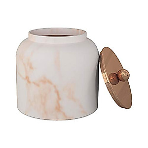 nu-steel MST1CH Misty Copper Collection Cotton Container, Perfect for Home & Bathroom Accessories, Resin and Metal