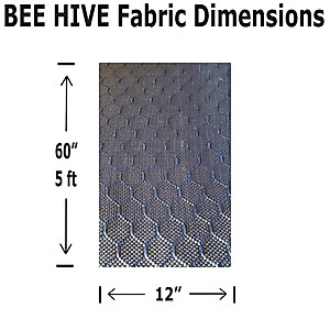 KARBXON - 12 in x 10 ft – Beehive Weave - Carbon Fiber Aramid Fabric - Blue - 3K - 240g/meter - Beehive Weave 12” Wide Hemmed Fabric for Repair, DIY Projects (10, Ft)