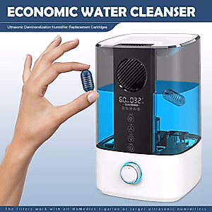 Anyhow Demineralization Ultrasonic Humidifier Replacement Cartridges, Filter Mineral Deposits, Prevents Hard Water Build-Up, Eliminates White Dust, Removes Odor-10Pack