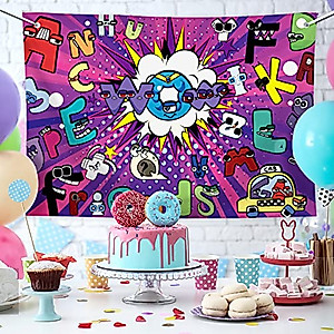 Alphabet Party Backdrop, Alphabet Birthday Party Decorations, Alphabet Birthday Banner, Alphabet Birthday Party Supplies, Alphabet Photo Backdrop, Alphabet Birthday Favors, Alphabet Decoration for Kid