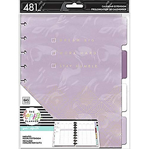 The Happy Planner Hourly Extension Pack - Girls with Goals Theme - Planner& School Supplies - Monthly Calendar Sheets - Filler Paper - Pre-Punched Dividers - 2 Sticker Sheets - Classic Size