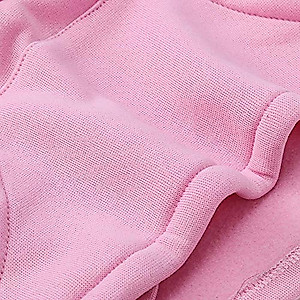 Long Sleeve Sweatshirt for Women THENLIAN Women Plus Size Long Sleeve Solid Sweatshirt Hooded Pullover Tops Shirt(Pink, XXXL)