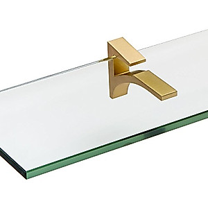 Spancraft Glass Cardinal Glass Shelf, Brushed Bronze, 12 x 30