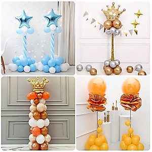 Lechay Balloon Column Stand Set of 4, 6.6ft Adjustable Balloon Stand kit with Base Telescopic for Baby Shower Wedding Birthday Graduation Party Decorations