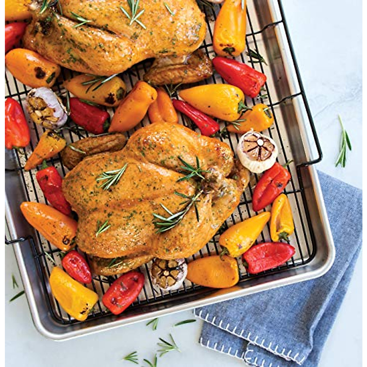 Nordic Ware Extra Large Oven Crisping Baking Tray, with Rack, Silver