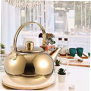HOLIDYOYO Stainless Steel Pot Whistling Stovetop Kettles Supply Boiling Tea Kettle Infuser Whisle Hot Water Kettle Bowls Espresso Machine Espresso Mug Brew Lid Coffee Maker Thicken Teakettle