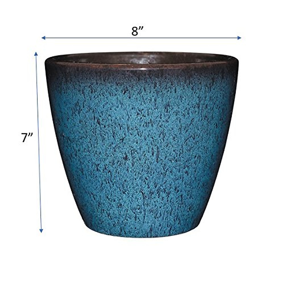 Classic Home and Garden 807-375R Premiere Collection Planter, Vogue 8", Indigo