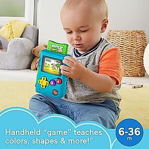 Fisher-Price Learning Toy Bundle with Laugh & Learn Click & Learn Laptop Pretend Computer and Lil’ Gamer Musical Toy