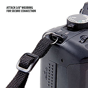 USA GEAR TrueSHOTNeck Strap Neoprene Camera Straps - Padded Camera Strap, Accessory Pocket, and Quick Release Buckles - Compatible with Canon, Nikon, Sony and More DSLR and Mirrorless Camera - Galaxy