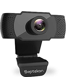 Septekon 1080P HD Webcam with Microphone, Streaming Computer Web Camera for Laptop/Desktop/Mac/TV, USB PC Cam for Video Calling, Conferencing, Gaming