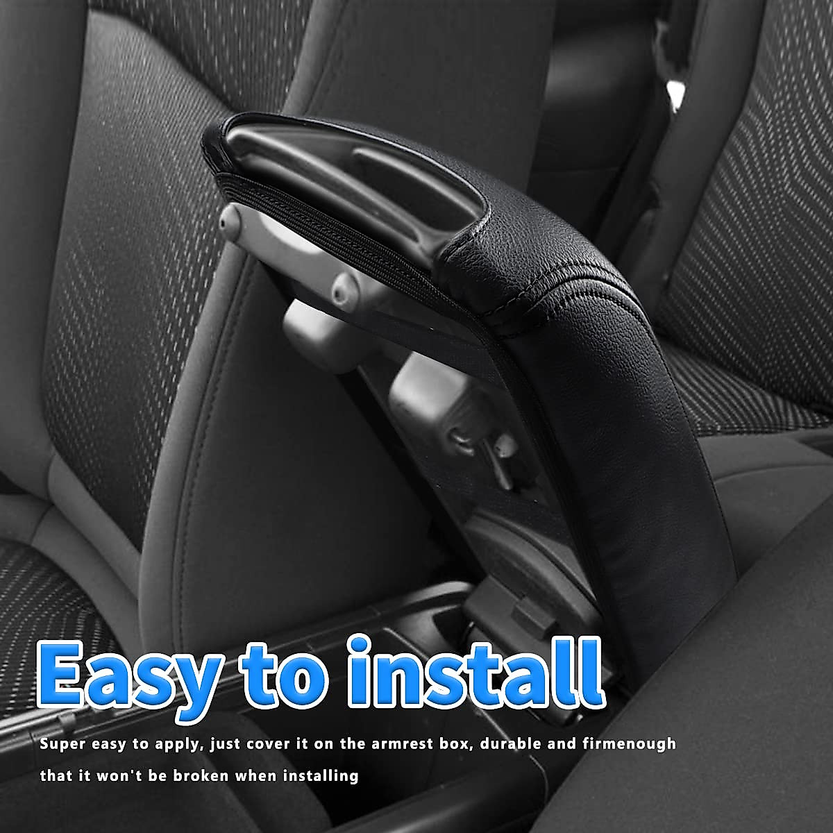 INTGET Center Console Cover for 2011-2020 Dodge Journey Accessories Leather Middle Armrest Cover Arm Rest Box Lid Protector Car Seat Box Cover for Dodge Journey