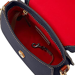 Dooney & Bourke Handbag, Pebble Grain Saddle Bag Crossbody - Blue
