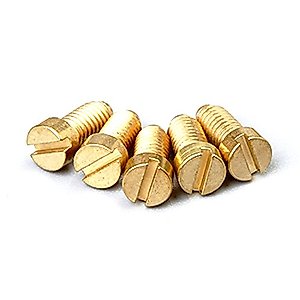 M1.6 Brass Slotted Cheese Head, Rounded Head, Machine Screws, 50-Piece (M1.6 x 5mm)